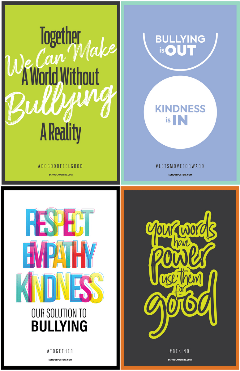 K-12 Bullying Prevention Poster Package – SchoolPosters.com LLC