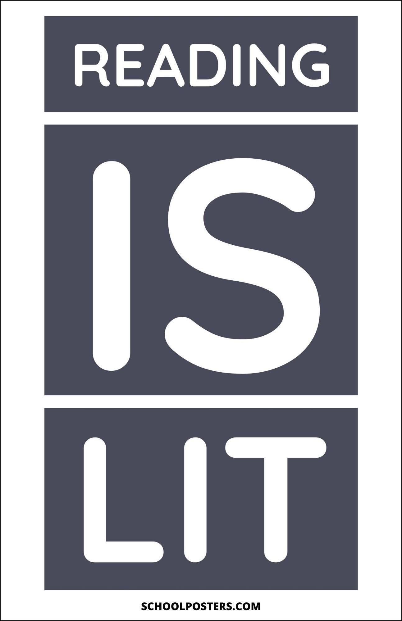 Reading Is Lit Poster – SchoolPosters.com LLC
