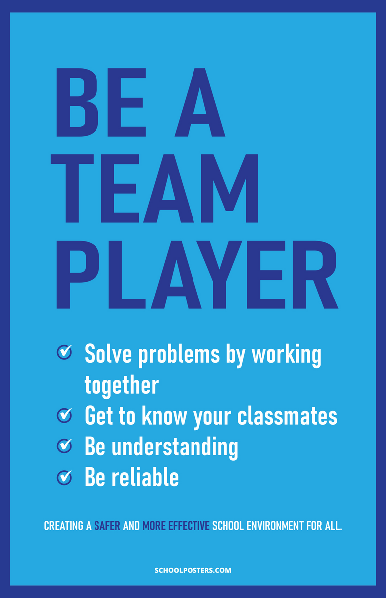 Be A Team Player PBIS Poster – SchoolPosters.com LLC