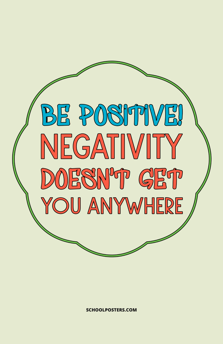 Be Positive Poster – SchoolPosters.com LLC