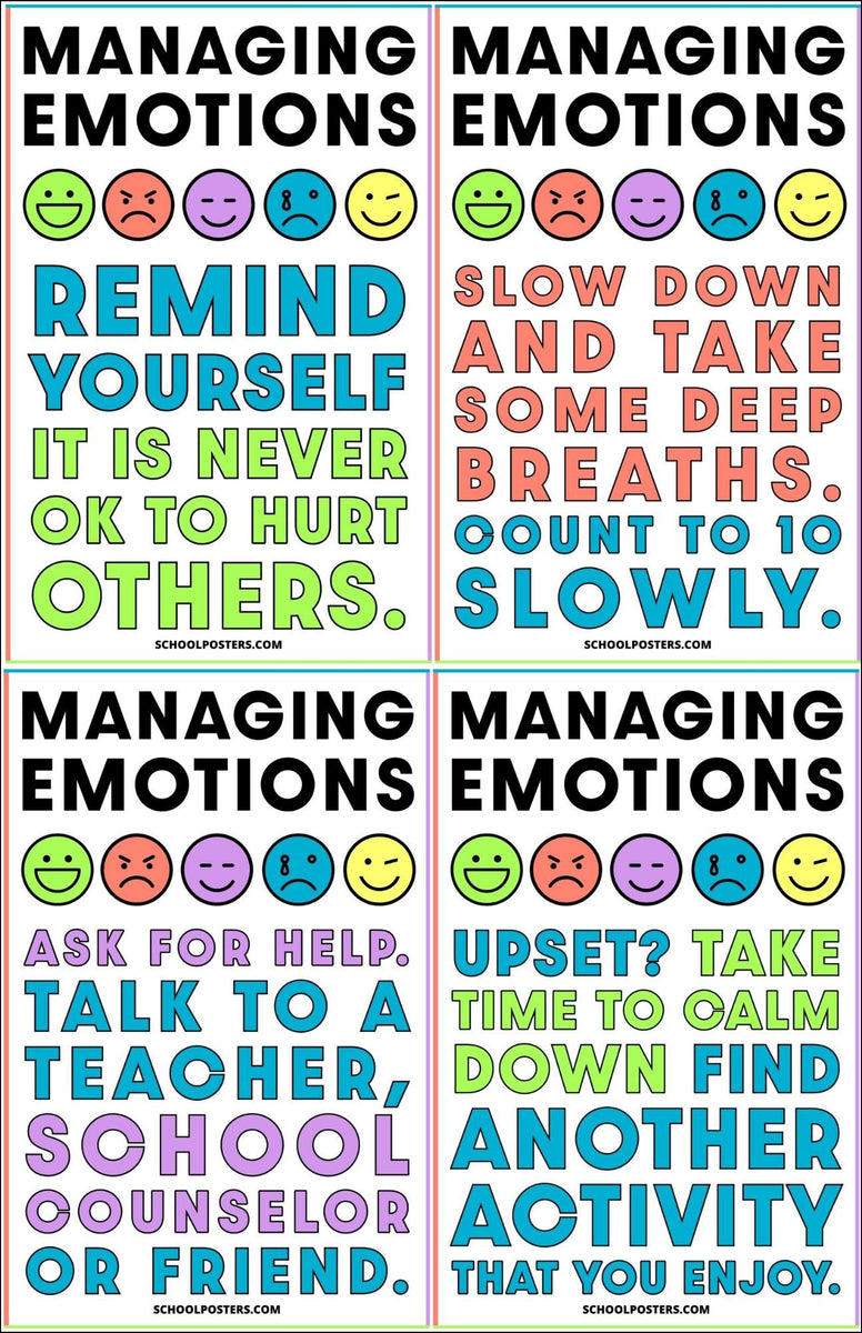 Managing Emotions Poster Package – SchoolPosters.com LLC