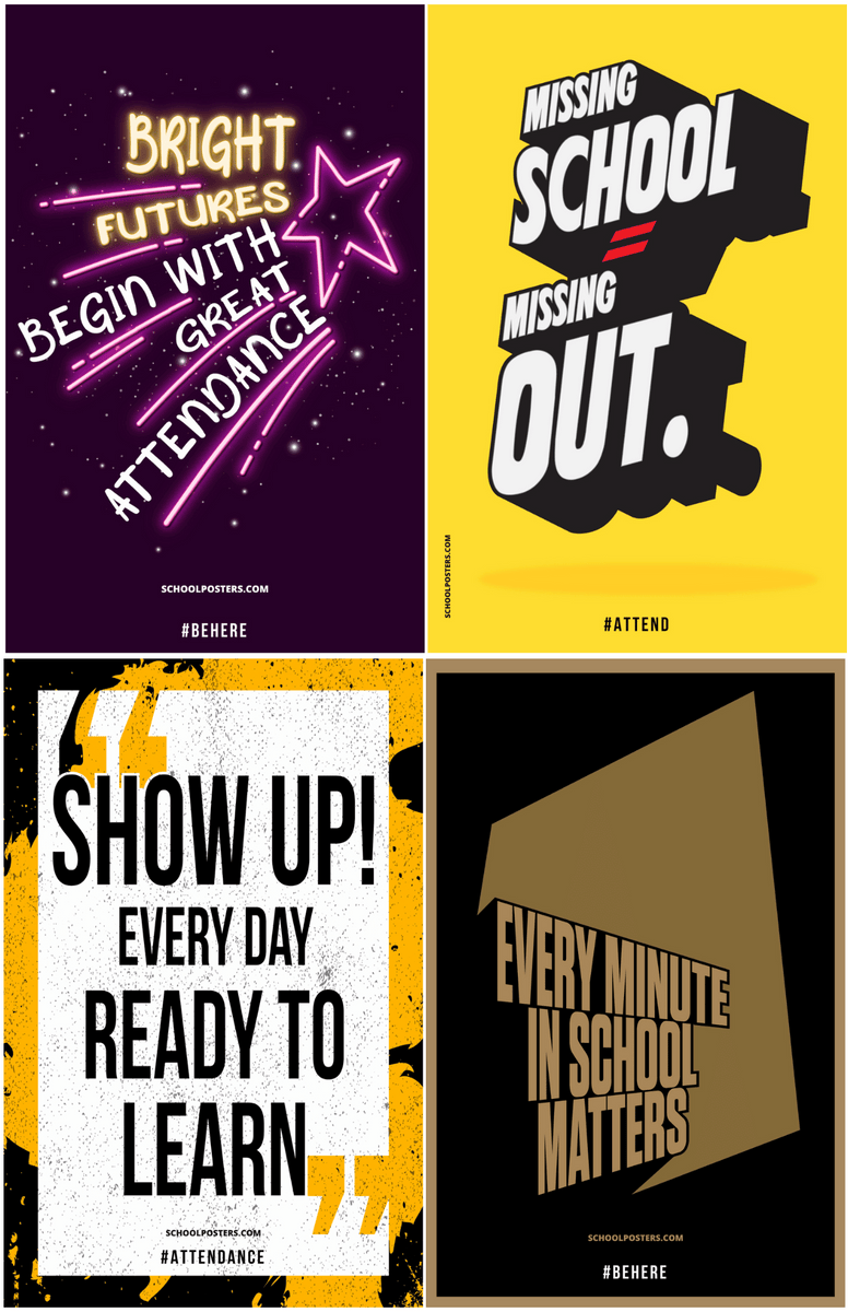 Attendance Mega Poster Package – SchoolPosters.com LLC