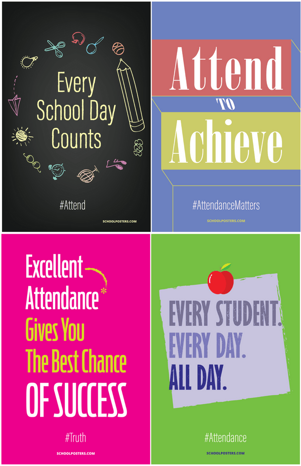 Attendance Mega Poster Package – SchoolPosters.com LLC