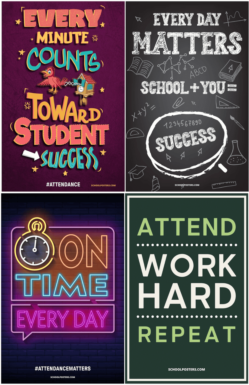 Attendance Mega Poster Package – SchoolPosters.com LLC