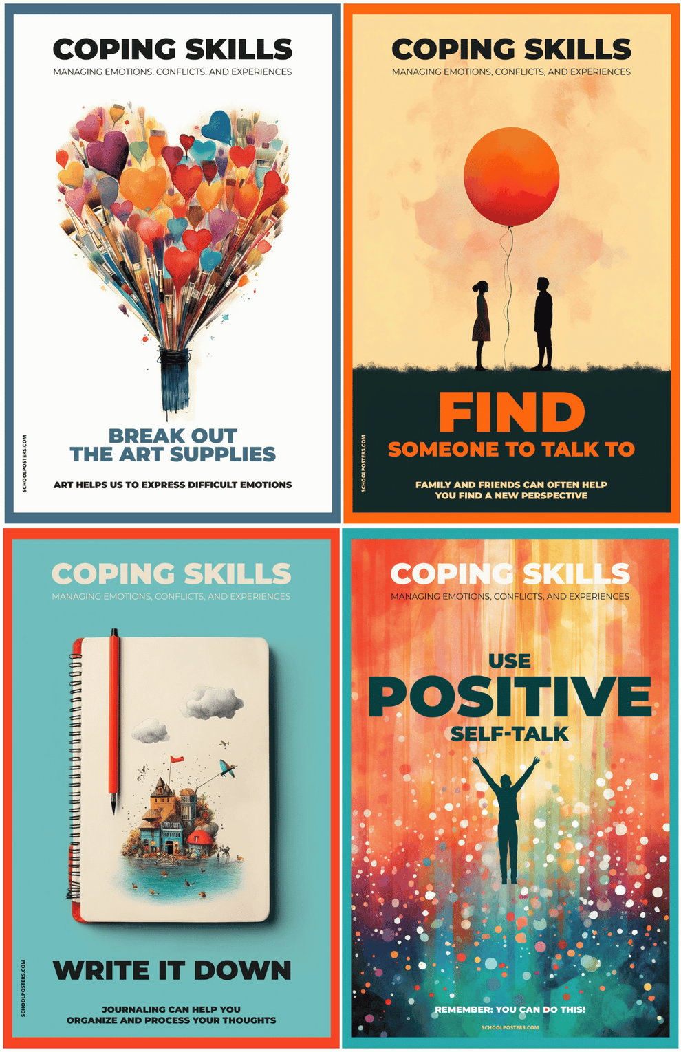 Coping Skills Poster Package – SchoolPosters.com LLC