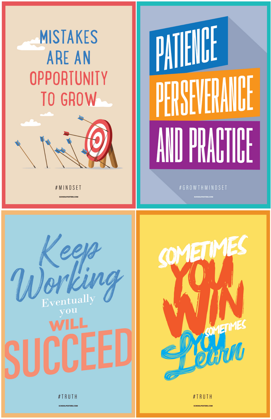 Develop A Growth Mindset Poster Package – SchoolPosters.com LLC