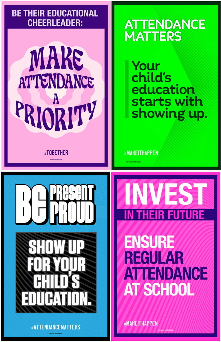Elementary Parent Attendance Poster Package – SchoolPosters.com LLC