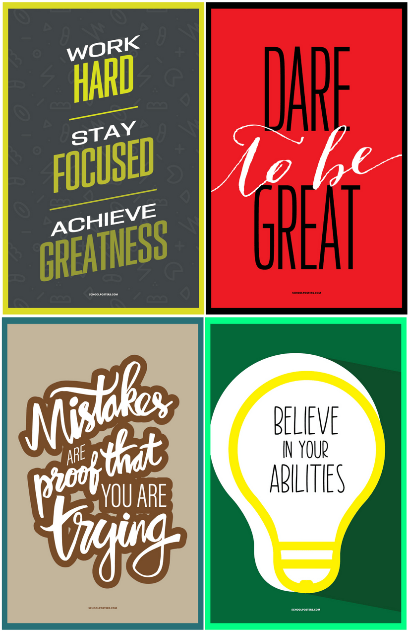 Middle School Motivational Poster Package – SchoolPosters.com LLC