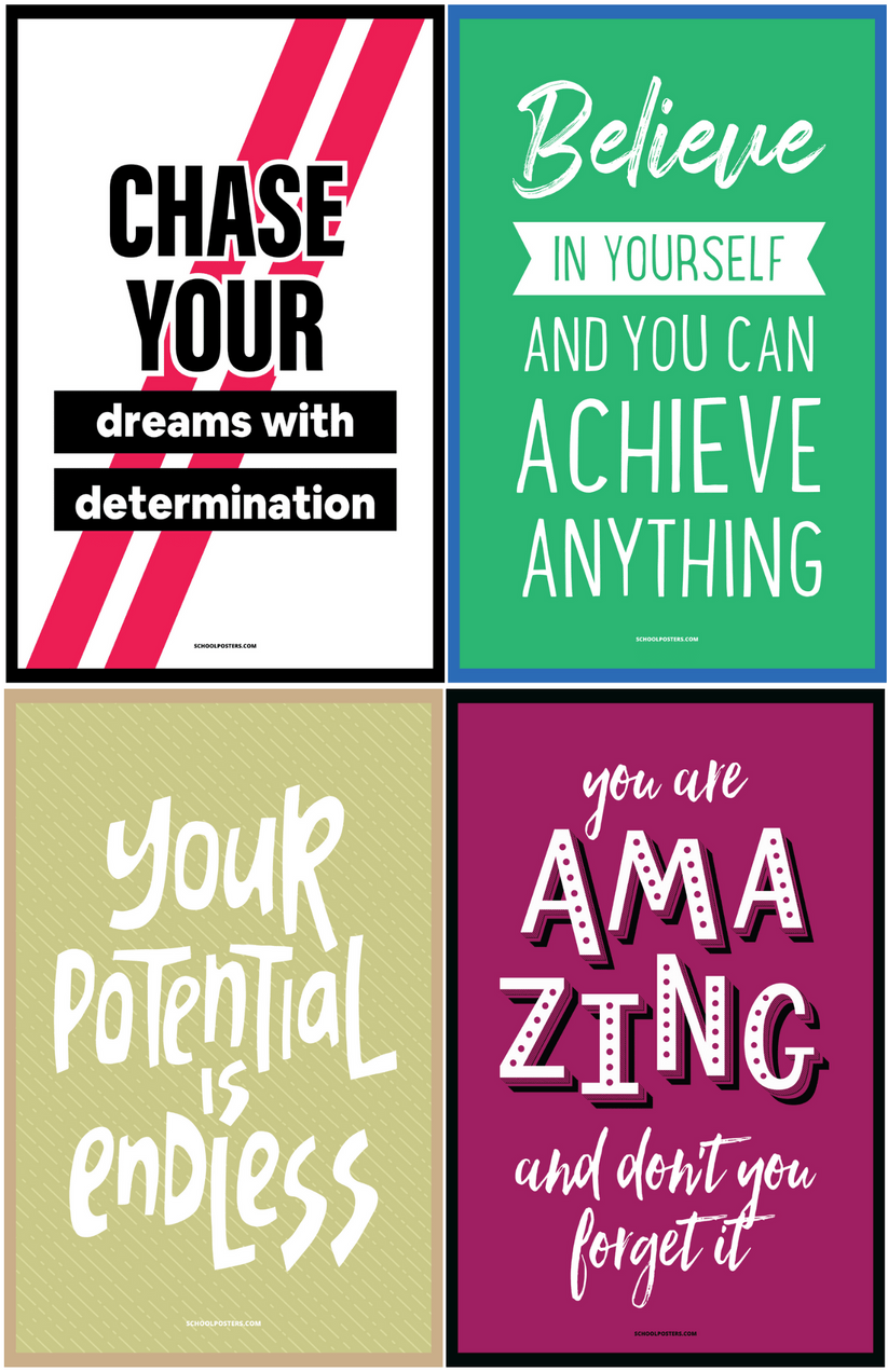 Middle School Motivational Poster Package – SchoolPosters.com LLC