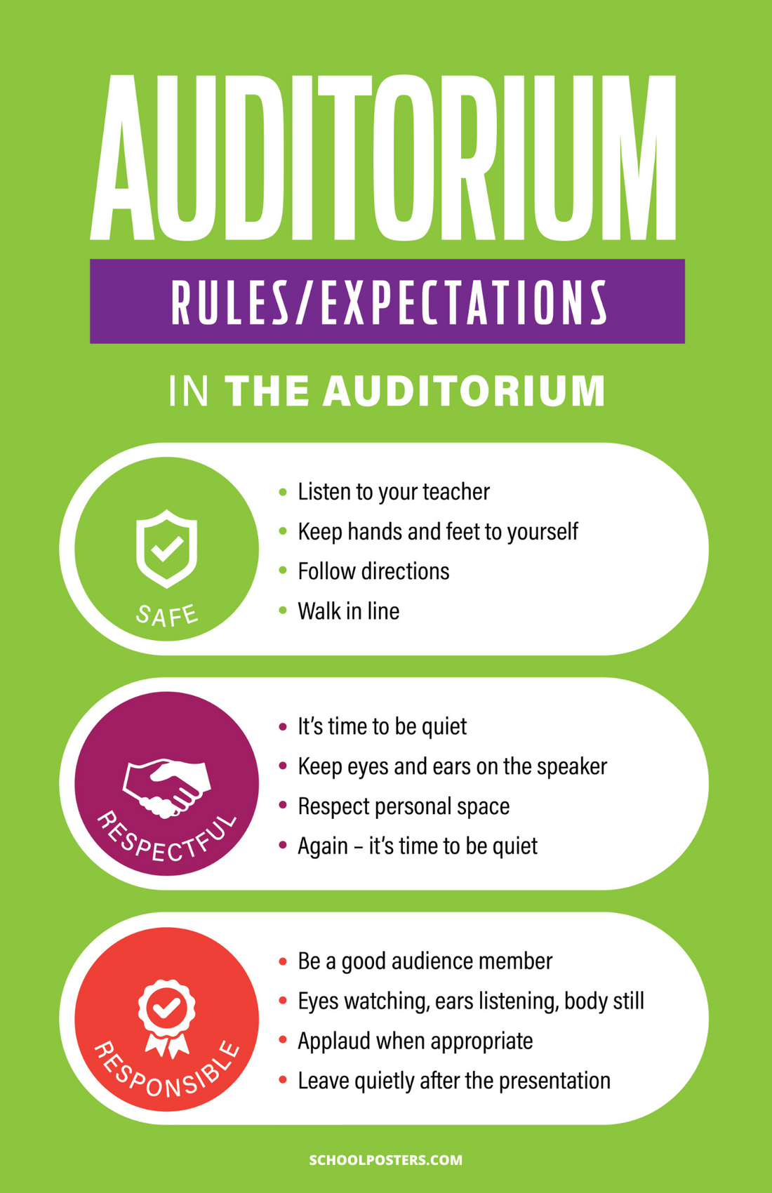 PBIS Auditorium Poster – SchoolPosters.com LLC