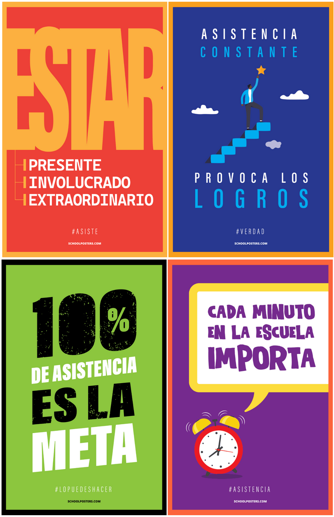 Spanish Student Attendance Poster Package – SchoolPosters.com LLC