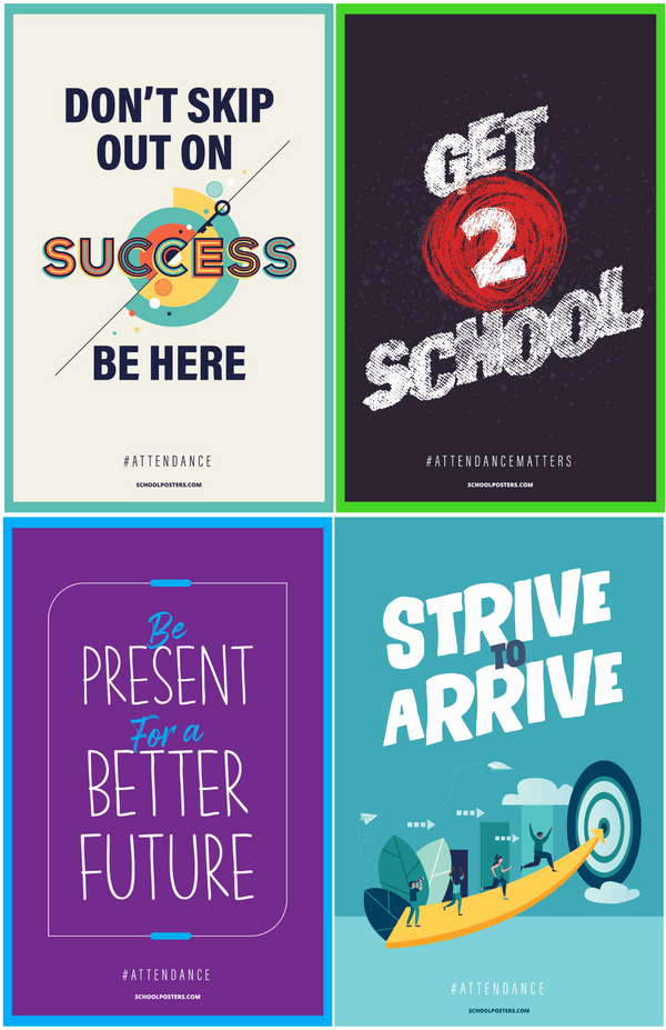 Student Attendance Poster Package – SchoolPosters.com LLC