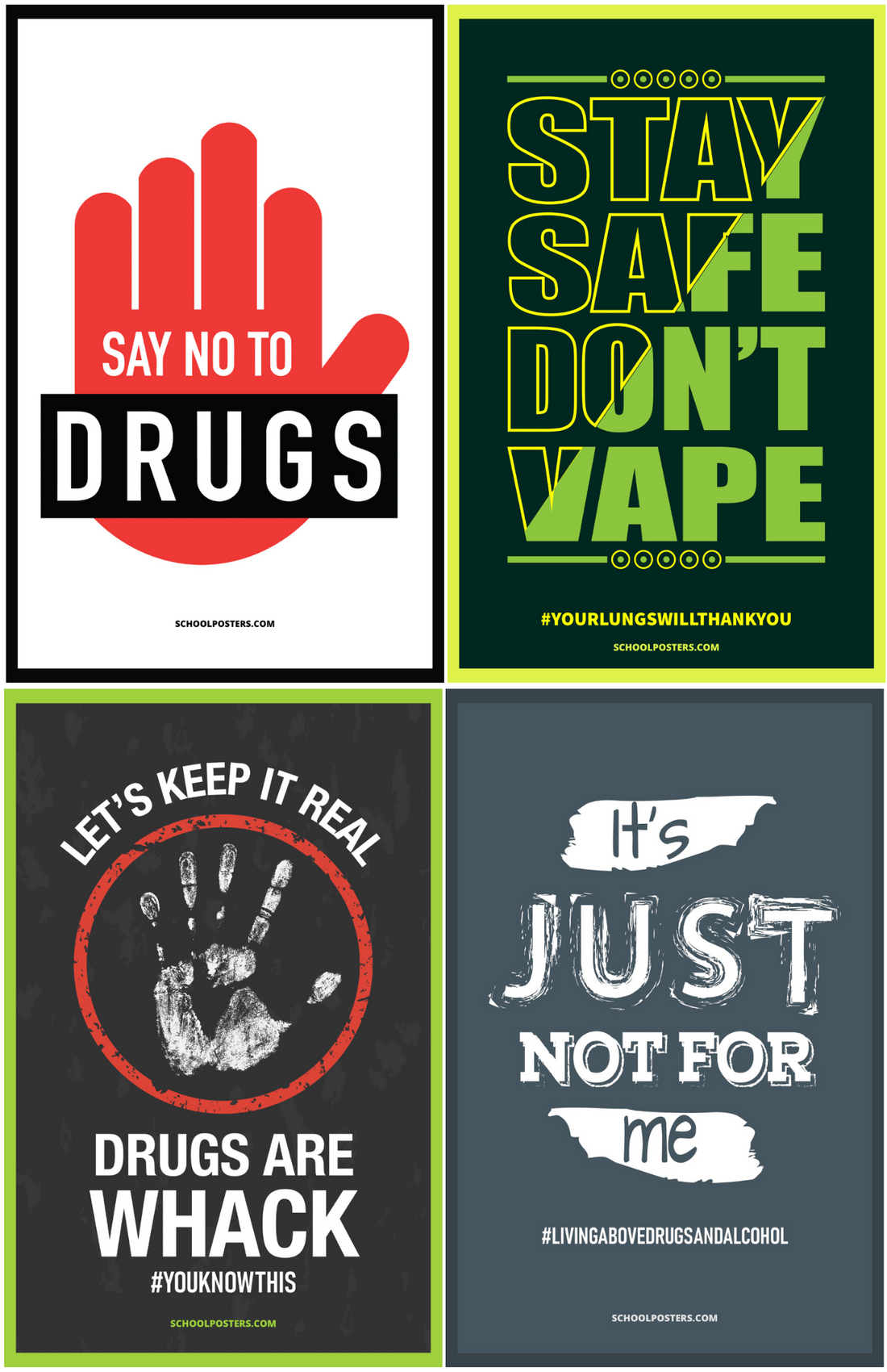 Substance Abuse Awareness Mega Poster Package – SchoolPosters.com LLC