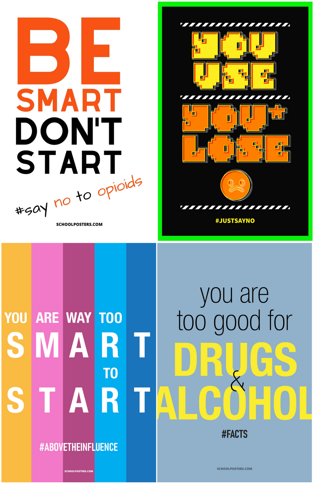 Substance Abuse Awareness Mega Poster Package – SchoolPosters.com LLC