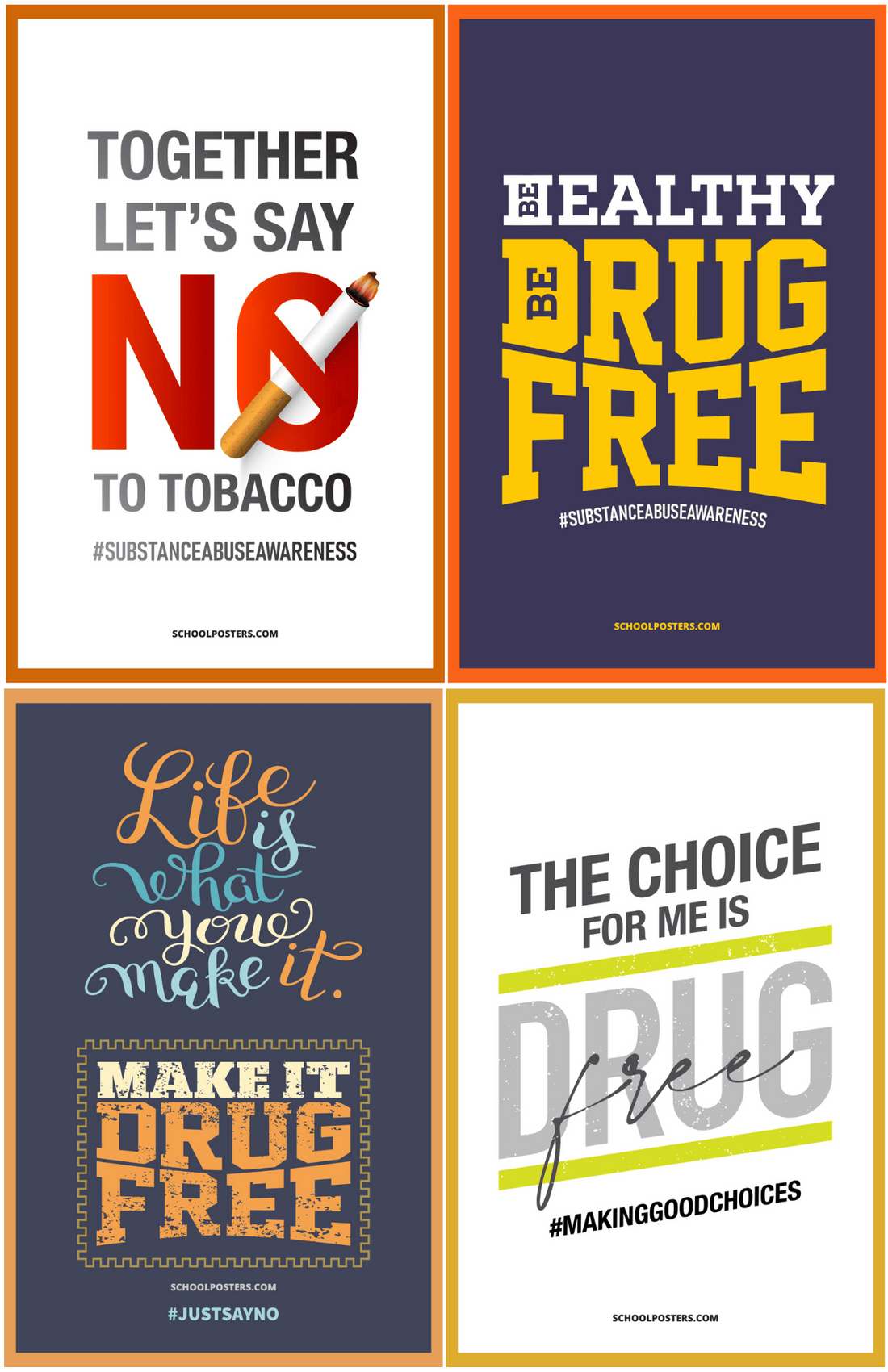 Substance Abuse Awareness Mega Poster Package – SchoolPosters.com LLC