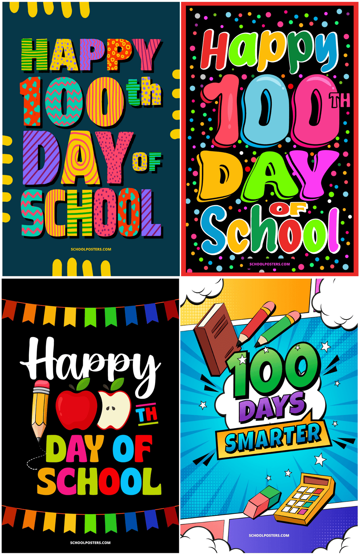 100 Days of School Poster Package – SchoolPosters.com LLC
