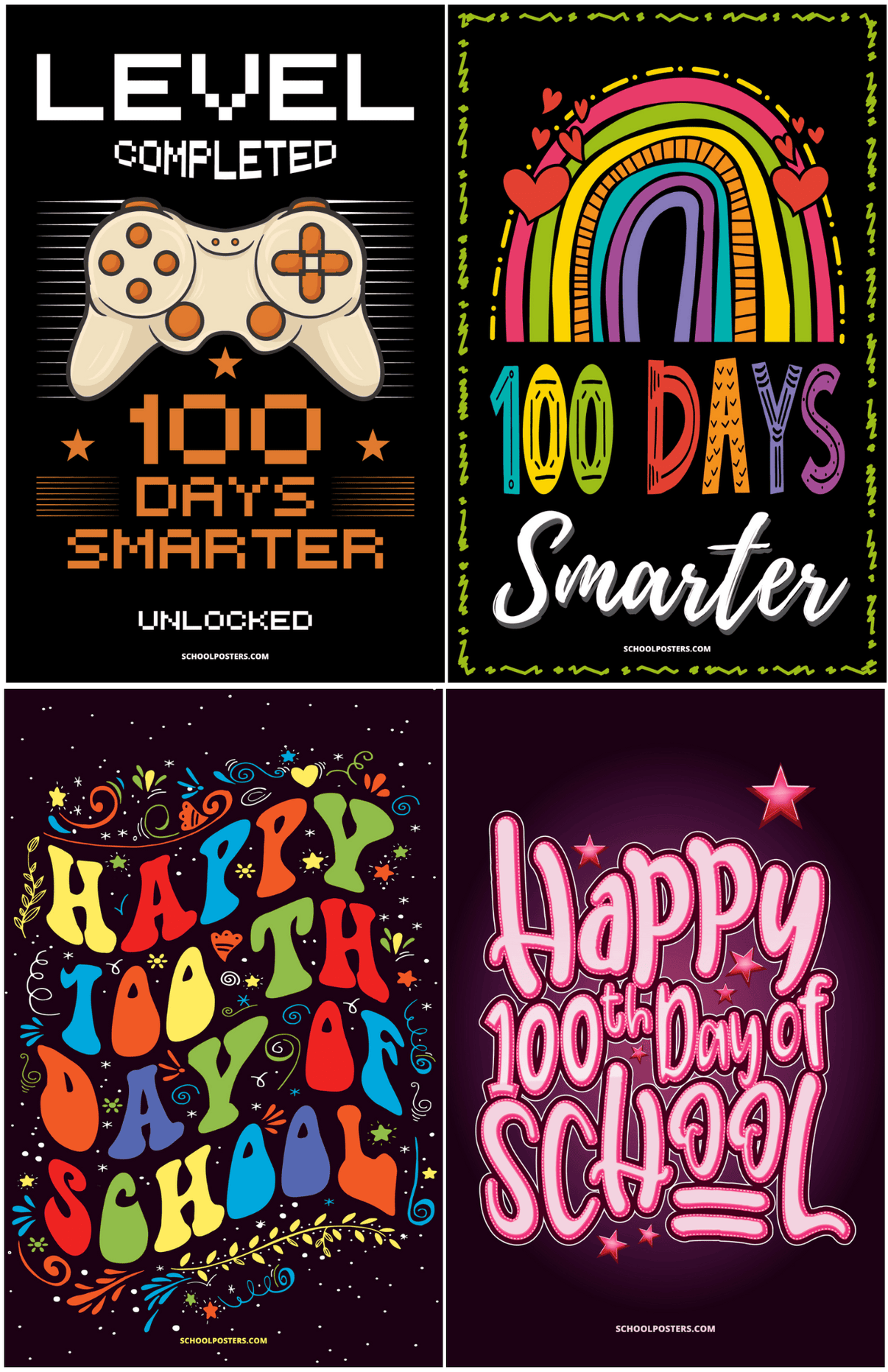 100 Days of School Poster Package – SchoolPosters.com LLC
