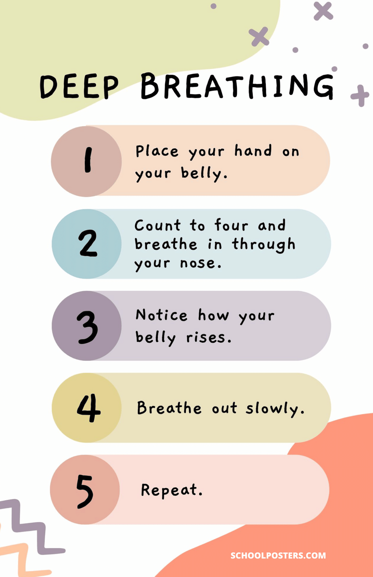 Deep Breathing Poster – SchoolPosters.com LLC