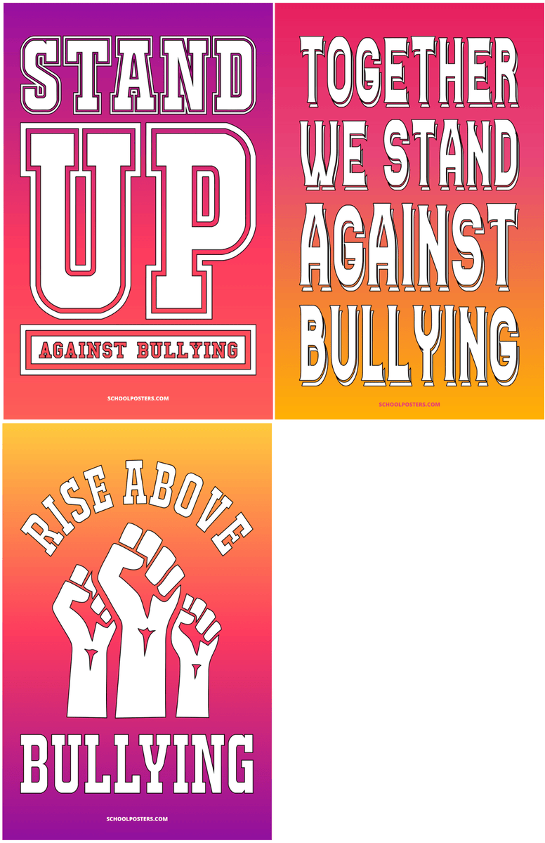 Stop Bullying Poster Package – SchoolPosters.com LLC