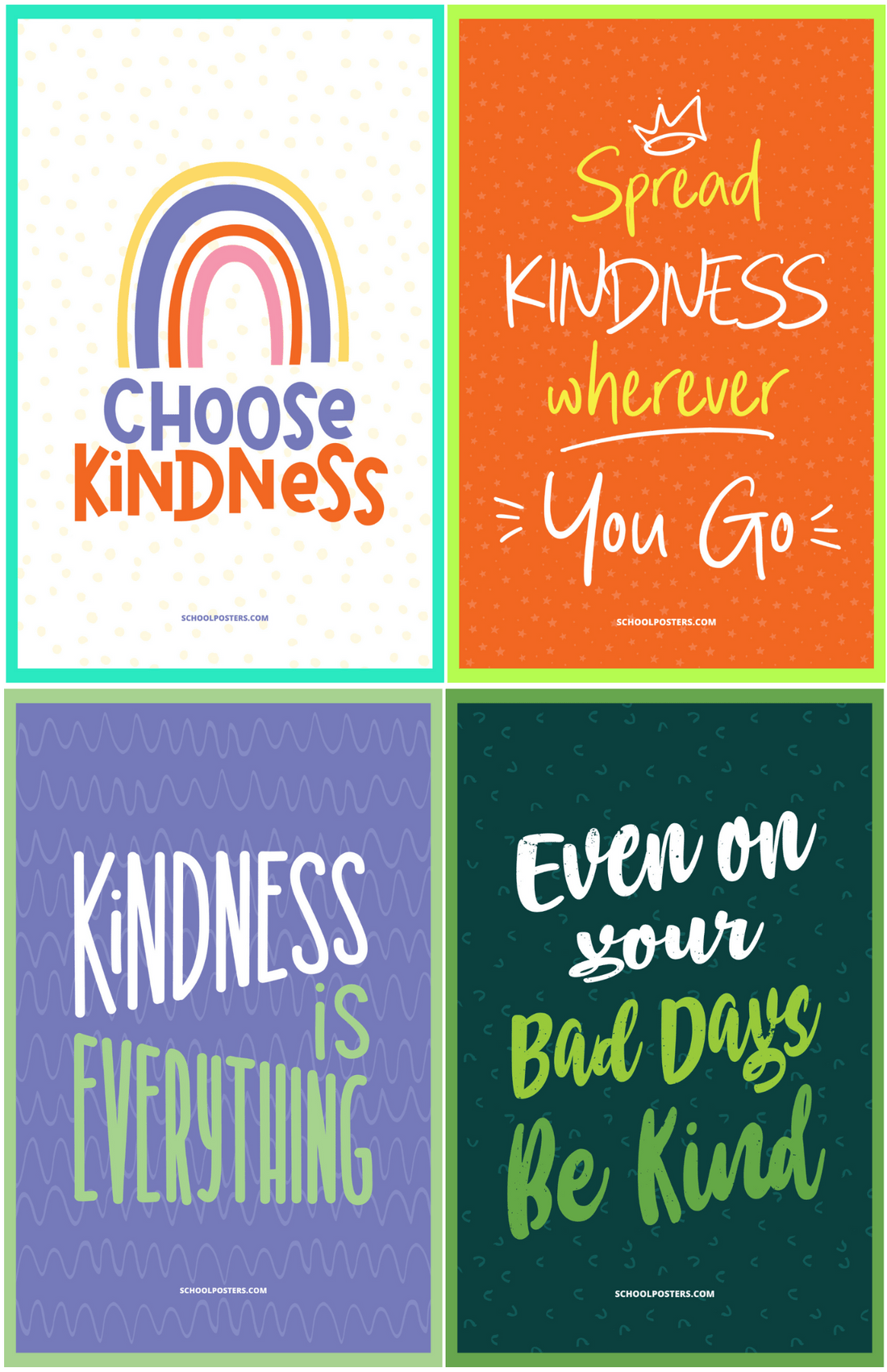 Kindness Poster Package – SchoolPosters.com LLC