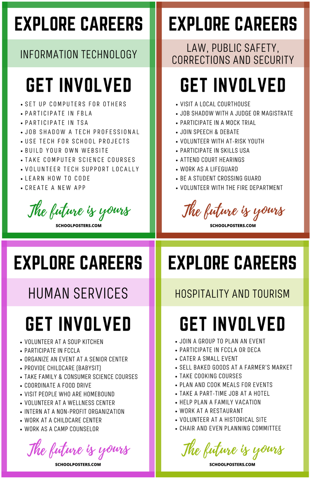 Explore Careers Poster Package – SchoolPosters.com LLC