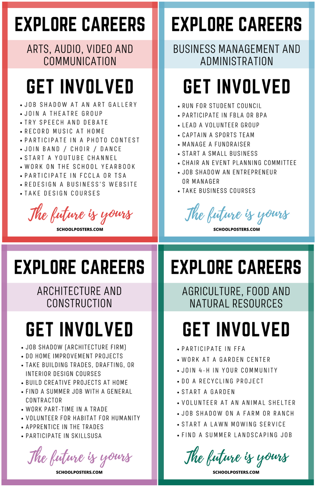 Explore Careers Poster Package – SchoolPosters.com LLC