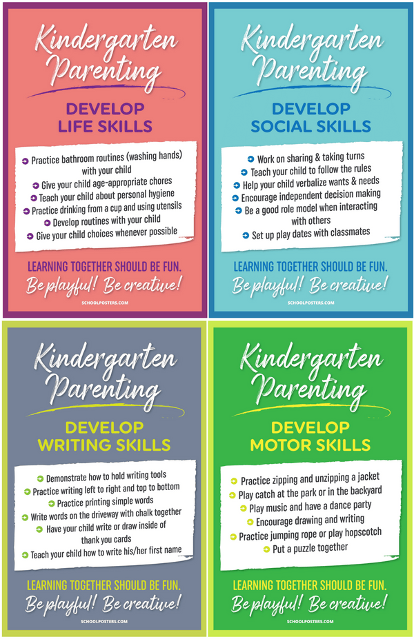 Kindergarten Parenting Poster Package – SchoolPosters.com LLC