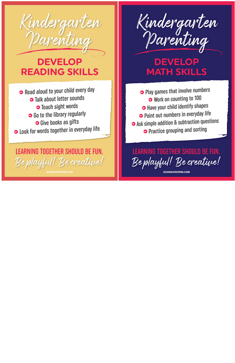 Kindergarten Parenting Poster Package – SchoolPosters.com LLC