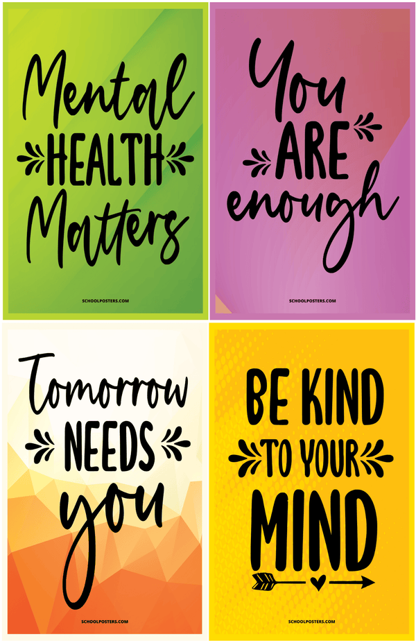 Student Mental Health Poster Package – SchoolPosters.com LLC