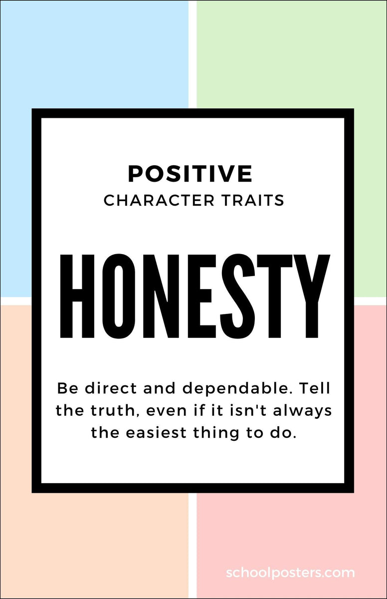Character Honesty Poster – SchoolPosters.com LLC