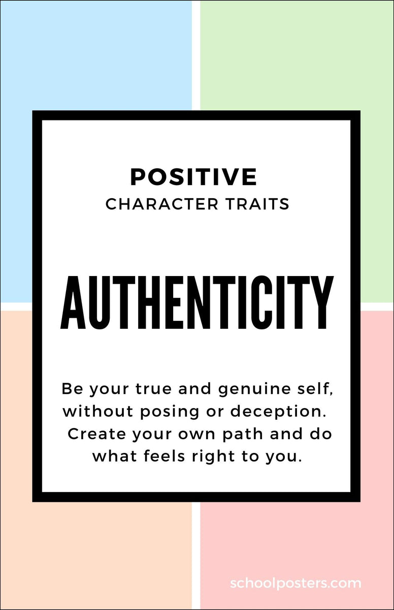 Character Authenticity Poster – SchoolPosters.com LLC