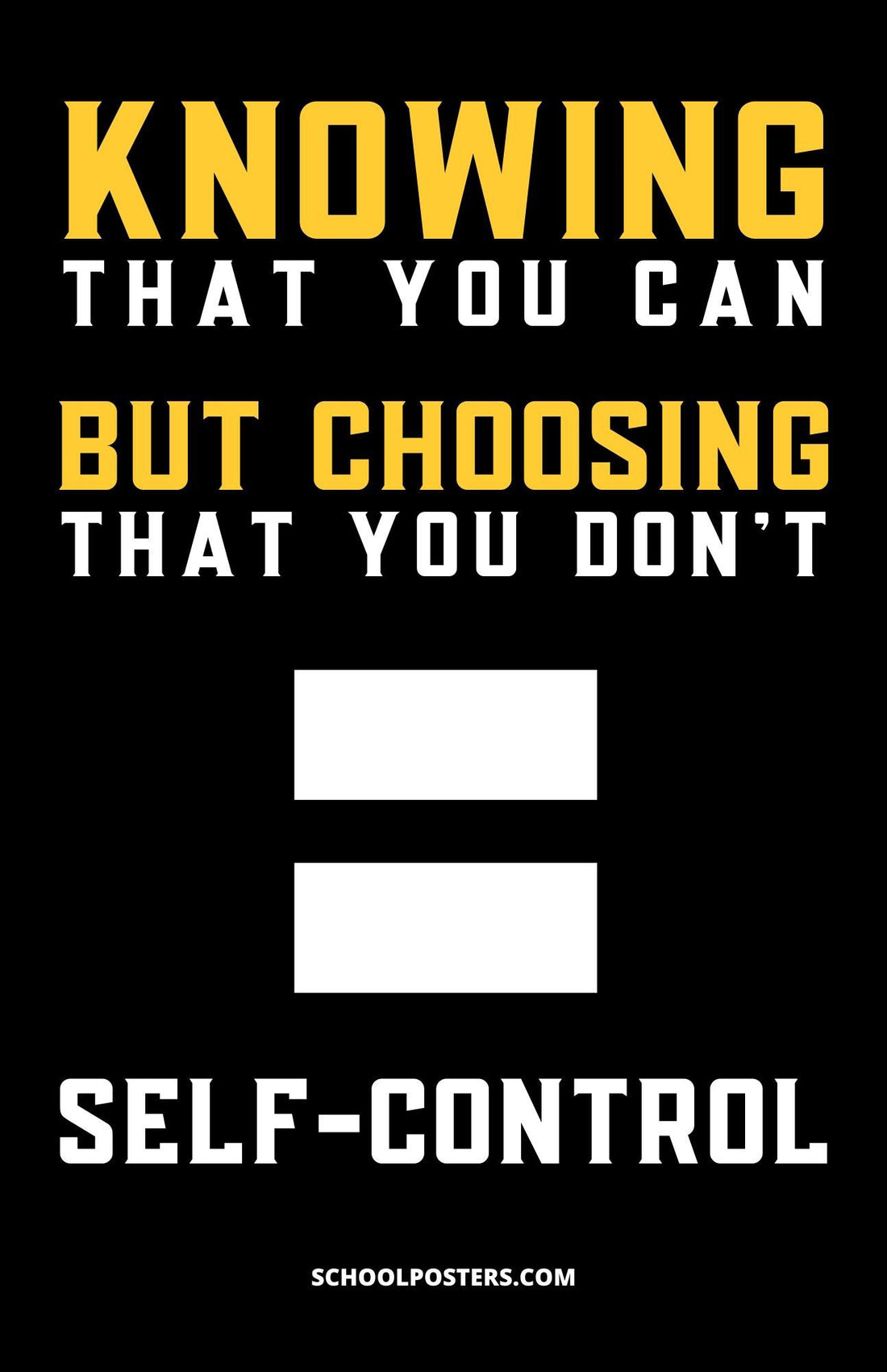Self-Control Poster – SchoolPosters.com LLC