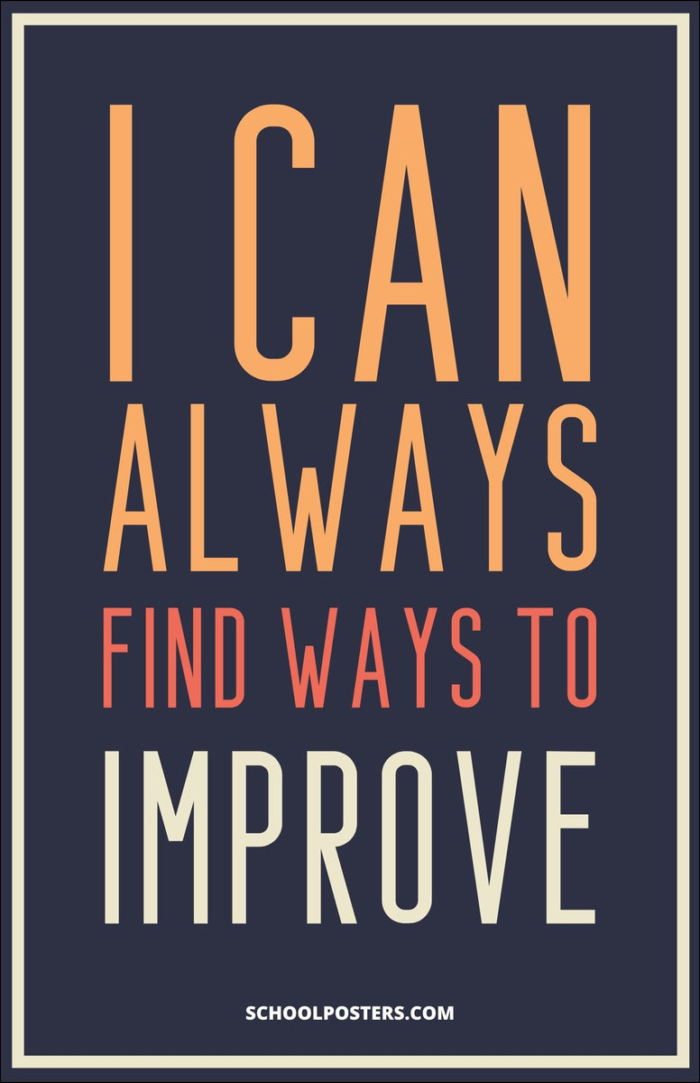 Find Ways To Improve Poster – SchoolPosters.com LLC