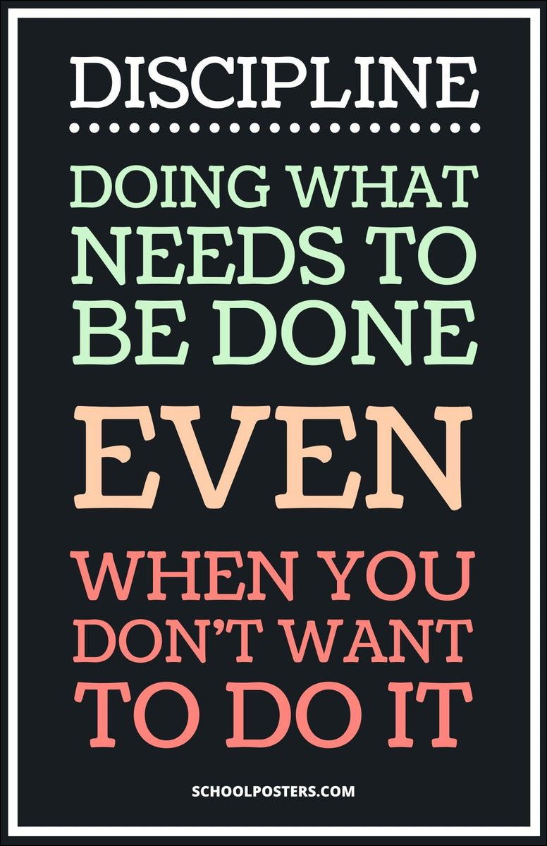 Self-Discipline Poster – SchoolPosters.com LLC
