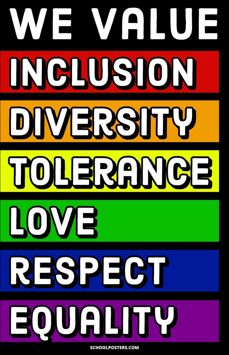 We Value Diversity Poster – SchoolPosters.com LLC