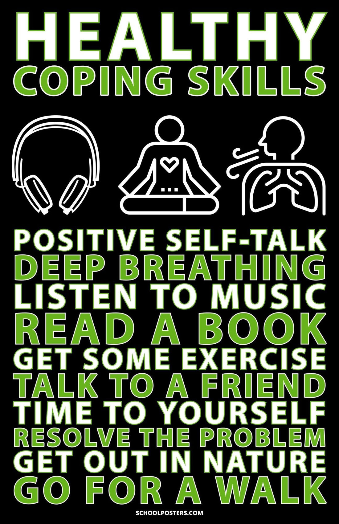 Healthy Coping Skills Poster – SchoolPosters.com LLC