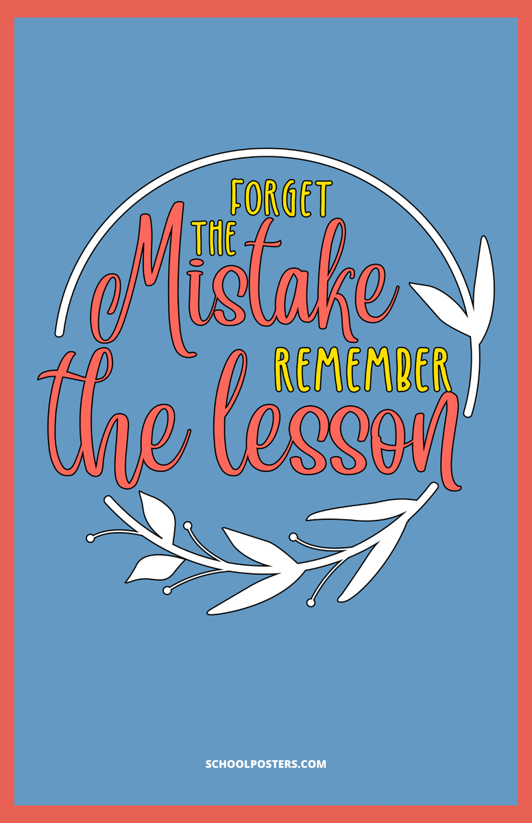 Remember The Lesson Poster – SchoolPosters.com LLC