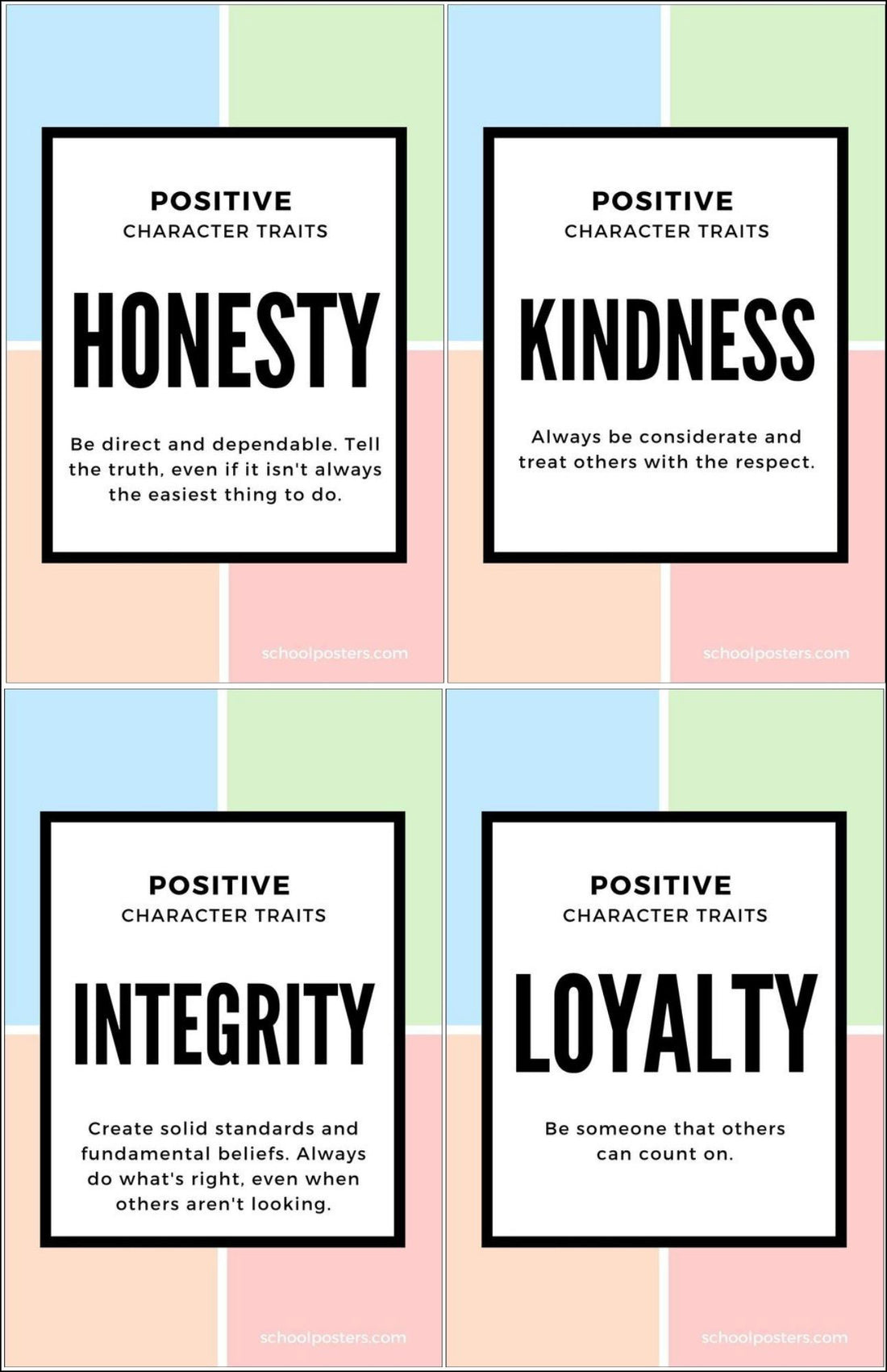 Character Poster Package – SchoolPosters.com LLC