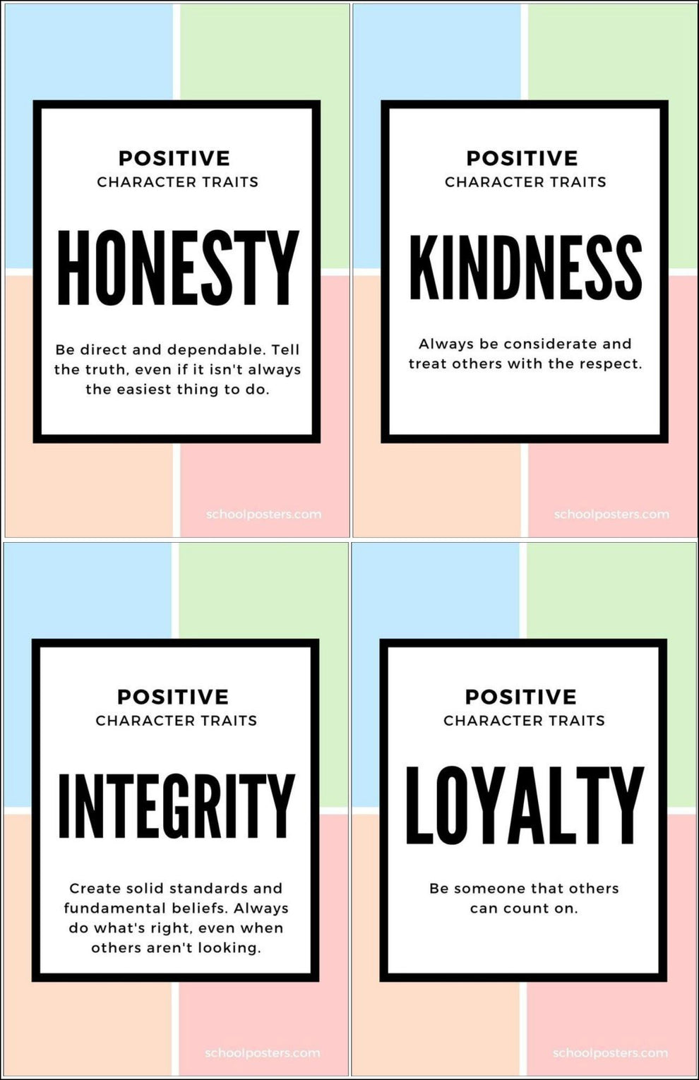 Character Poster Package – SchoolPosters.com LLC