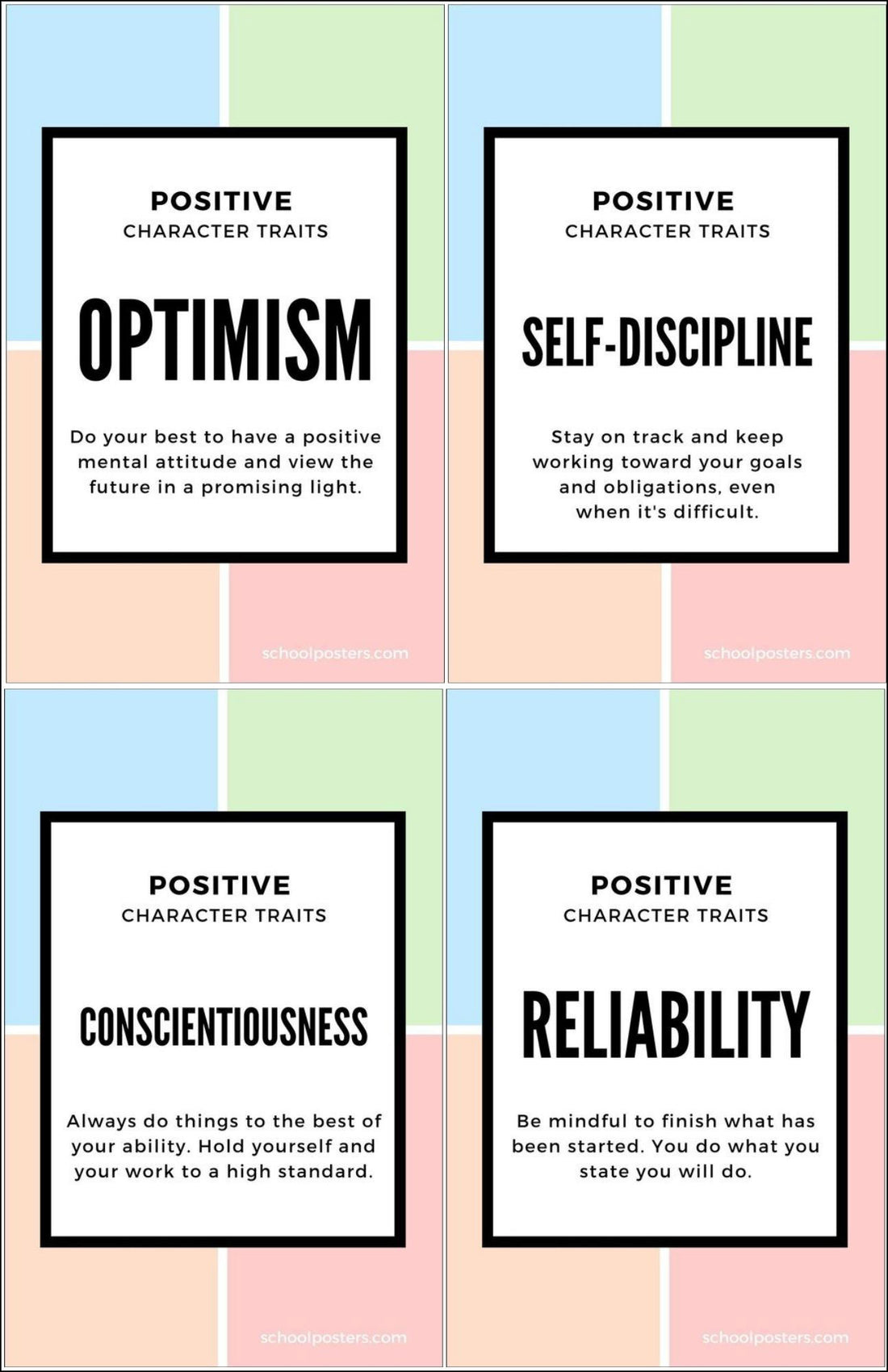 Character Poster Package – SchoolPosters.com LLC