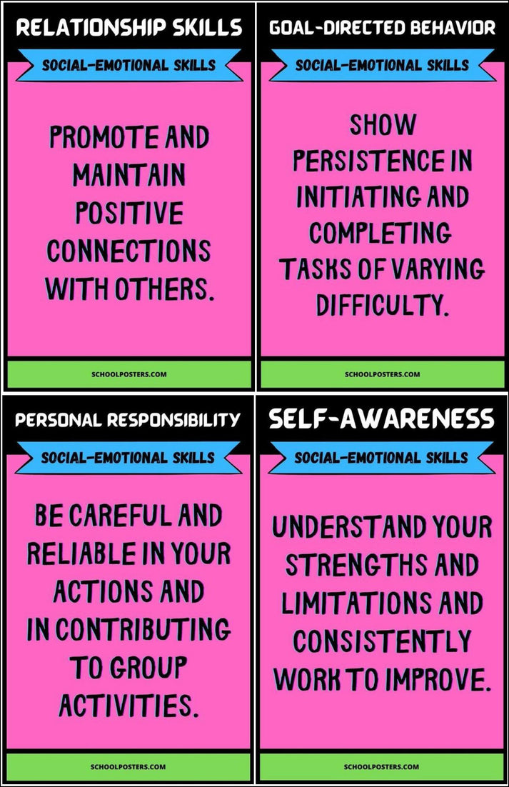 Social-Emotional Learning (SEL) Skills Poster Package (Set Of 8 ...