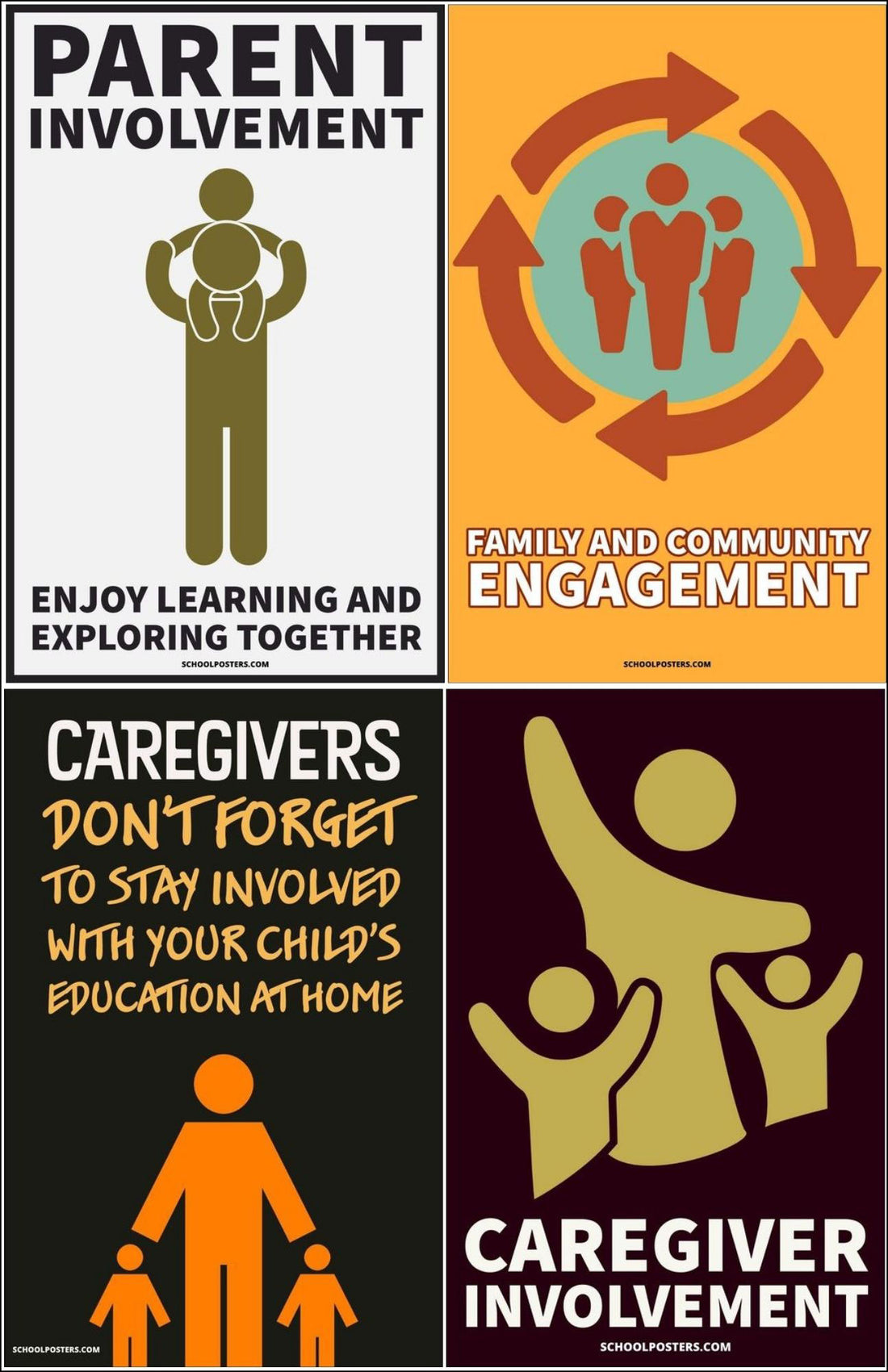 Parent Involvement Poster Package – SchoolPosters.com LLC