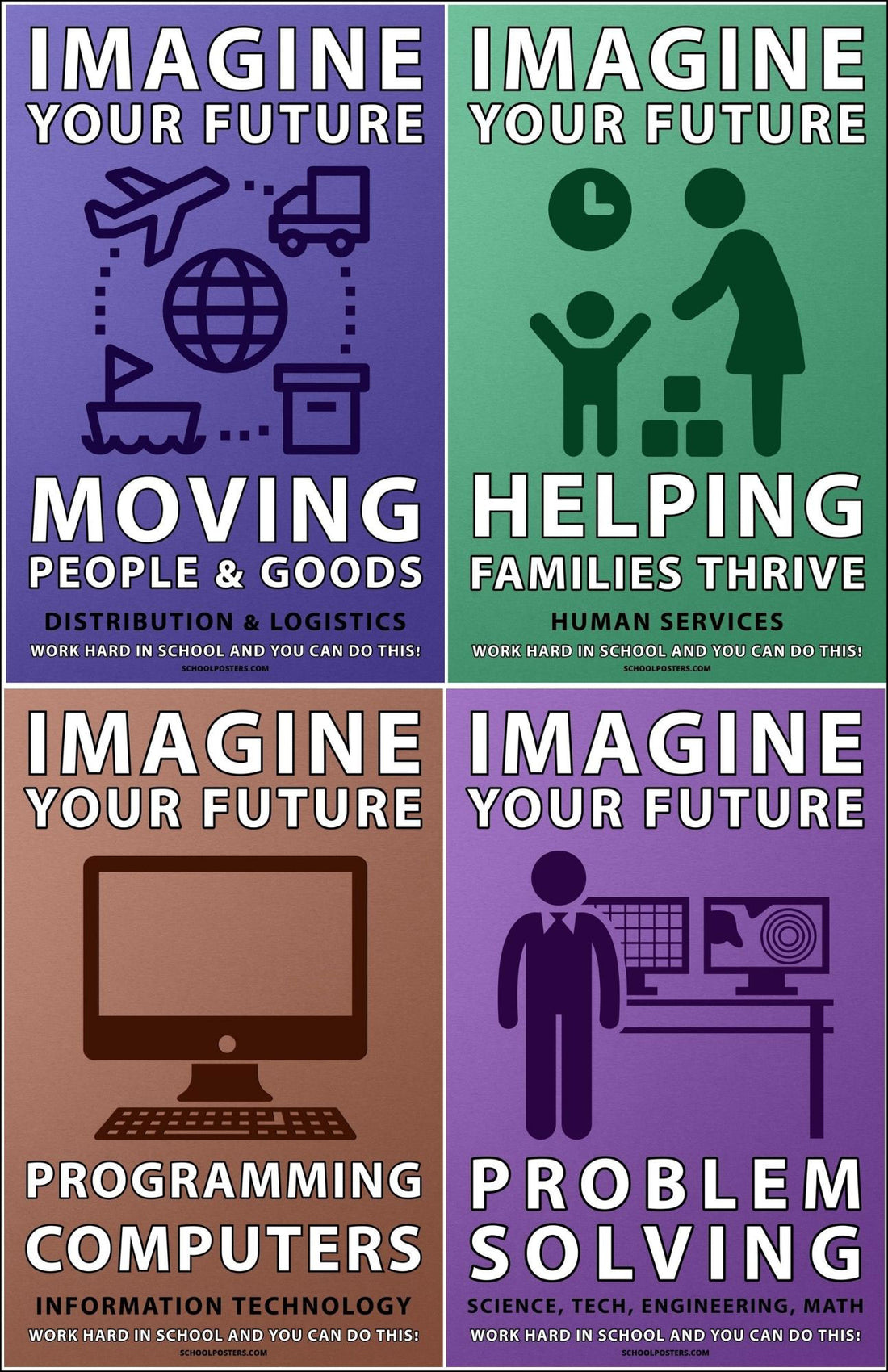 Imagine Your Future Career Clusters Poster Package – SchoolPosters.com LLC