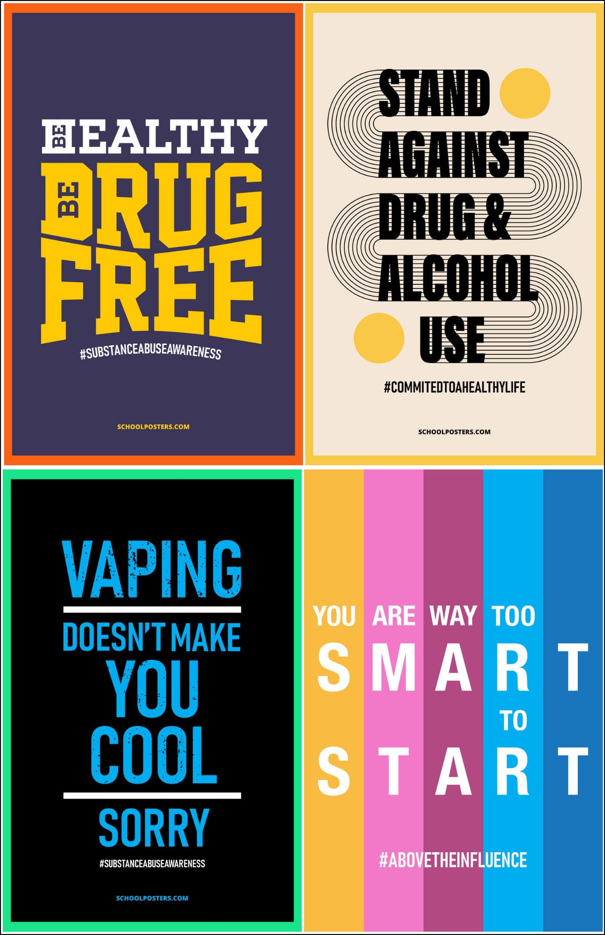 Substance Abuse Awareness Poster Package – SchoolPosters.com LLC