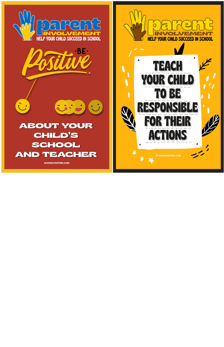 Parent Involvement Poster Package – SchoolPosters.com LLC