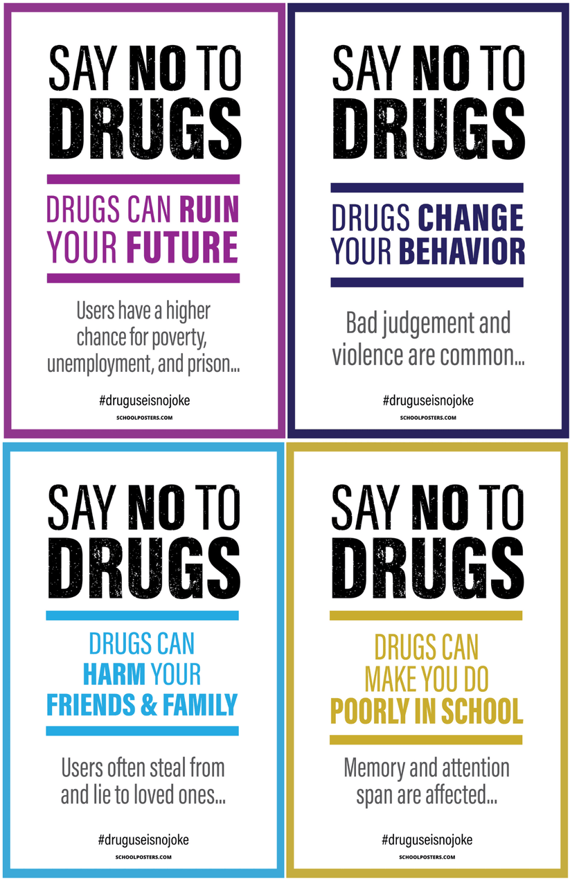 Say No To Drugs Poster Package – SchoolPosters.com LLC